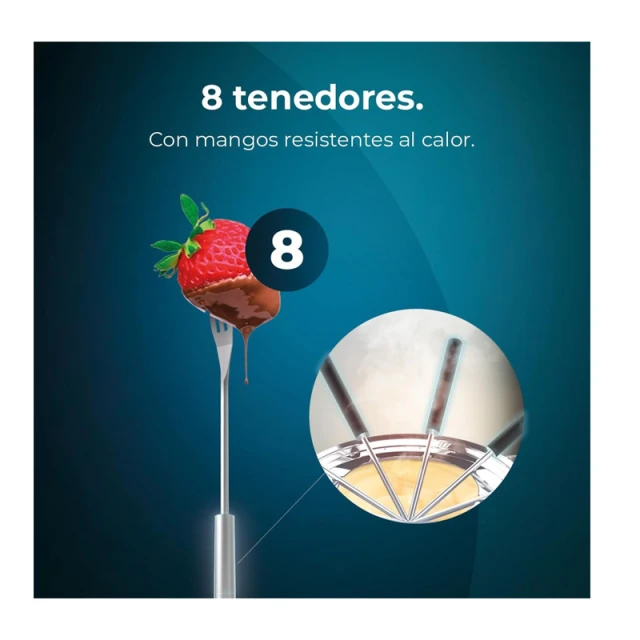 Συσκευή για Φοντύ με 8 Πιρούνια 1000 W Cecotec Fun Gourme